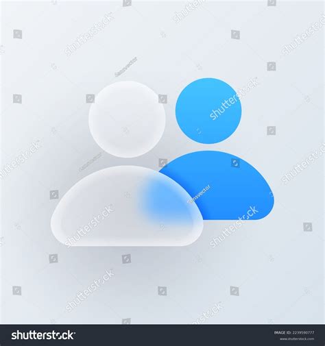User Gradient Blur Button Glassmorphism 3d Stock Vector Royalty Free 2239590777 Shutterstock