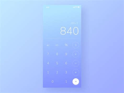 Calculator App Design App Design Calculator App Design