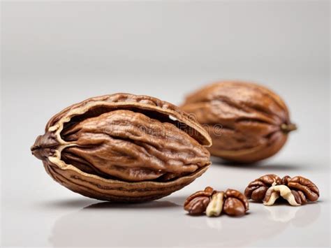 Close Up On Pecan Kernels Natural Nutritious And Healthy Nuts On A