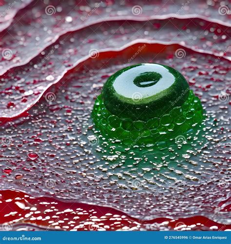 A Slimy And Squishy Texture With Jelly And Pudding4 Generative Ai Stock Illustration