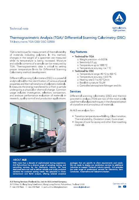 Thermogravimetric Analysis Tga Differential Scanning Calorimetry