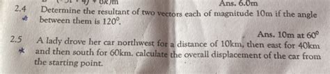 Determine The Resultant Of Two Vectors Each Of Magnitude M If The