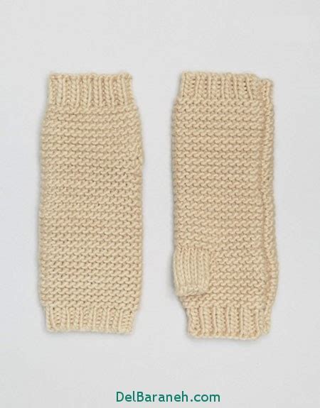 مدل دستکش بافتنی و چرم دخترانه بچه گانه بدون انگشت 95 دلبرانه
