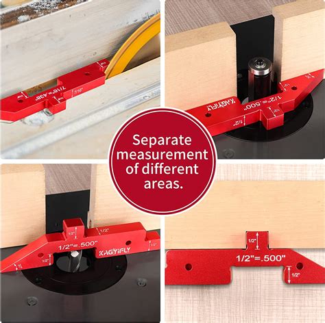 7pcs Aluminum Router Table Setup Bars Precision Setup Blocks Height Ga