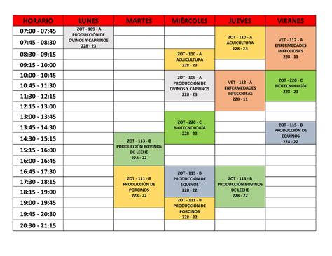 Horario Veterinaria Horario Lunes Martes Mi Rcoles Jueves Viernes