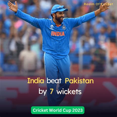India Beat Pakistan By 7 Wickets In Cwc23 Its 8 0 Now Indvspak