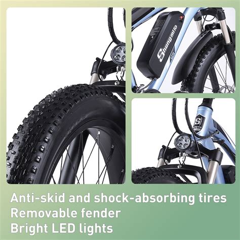 Mx02s Electric Bike 48v 1000w 40 Fat Tire Ebike 26 Inch Snow Bike 17ah