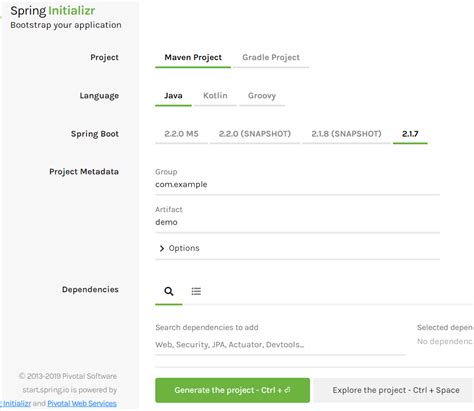 Intellij Spring Initializr가 없는 경우