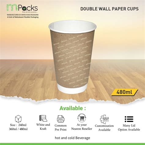 16oz Paper Cup Double Wall Mpacks