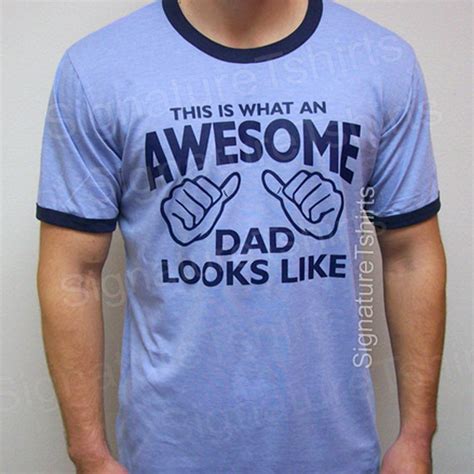 Awesome Dad Mens T Shirt Ringer This Is What An Dad Looks Like Shirt