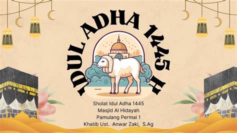 Sholat Idul Adha Dzulhijjah H Juni Masjid Al Hidayah