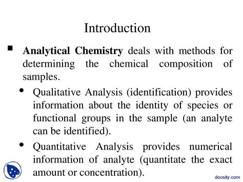 Introduction Instrumental Analysis Lecture Slides Slides Chemical