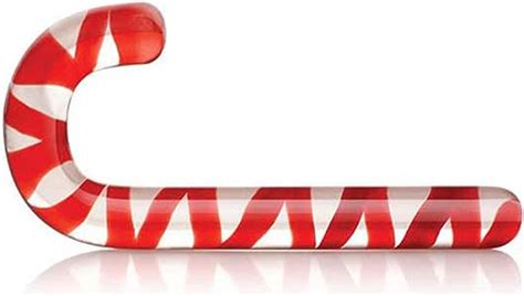 Skr~ Sex Toys Red Candy Cane Glass Crystal Pleasure Wand Anal Massager