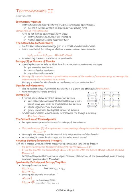 Thermodynamics Ii Lecture Notes Second Deck Of Lecture Slides Notes