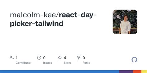 GitHub Malcolm Kee React Day Picker Tailwind