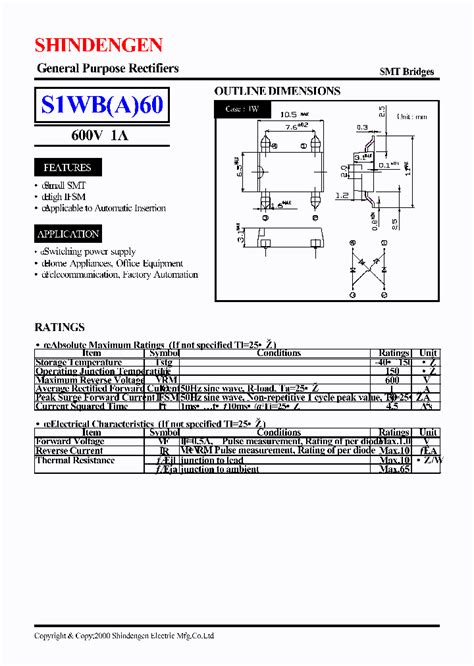 S1WB60_52967.PDF Datasheet Download --- IC-ON-LINE