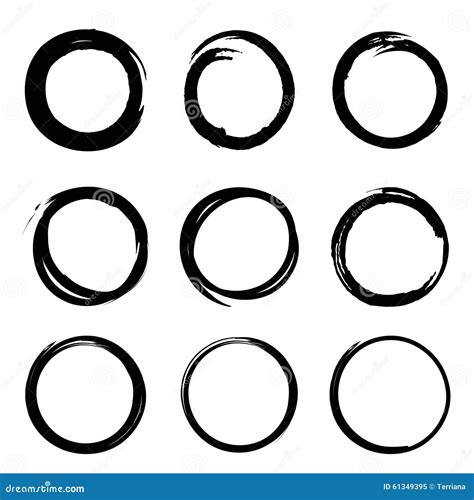 Scribble Circle Set Hand Drawn Geometric Sketch Design E Stock Illustration Illustration Of