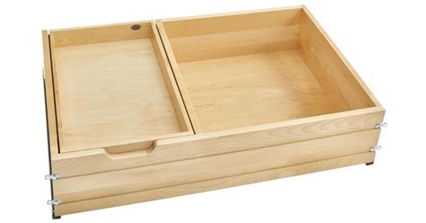 Rev A Shelf WTCDD HFLSC Wood Classics W Soft Close Two Tier Deep Drawer Pull Out