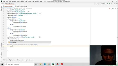 PYTHON MEMBUAT PROGRAM MENGHITUNG SLIP GAJI KARYAWAN IDN