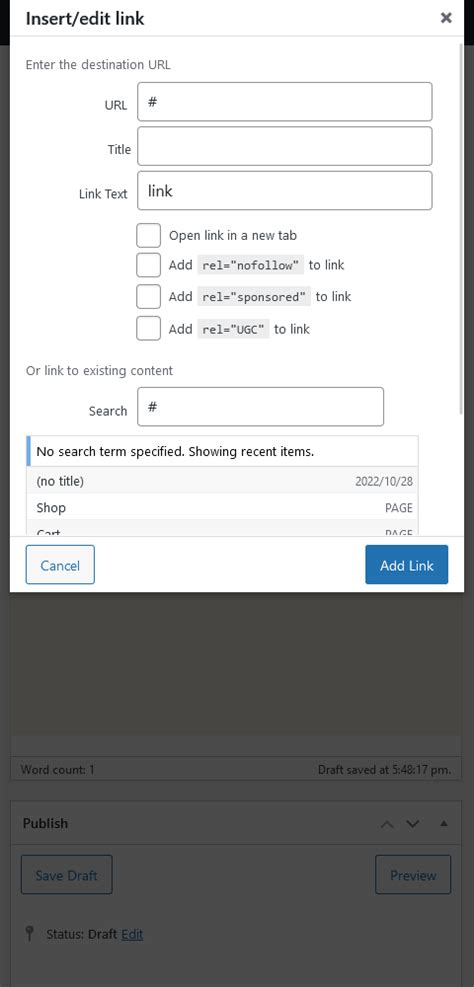 Updating Link Editor Modal Styles For Wordpress 61 · Issue 3205 · Awesomemotiveall In One Seo