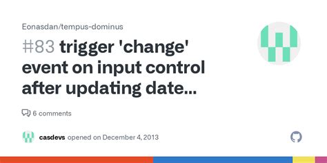 Trigger Change Event On Input Control After Updating Date Value Via