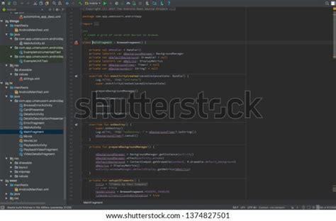 Android Tv Application Development Mainfragment Illustration Stock