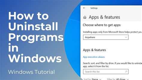 Uninstall Programs Cant Uninstall Program Or Apps For Windows 10