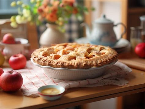 Premium Ai Image A Delicious Apple Pie To Celebrate Thanksgiving