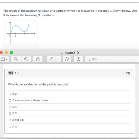 Solved The Graph Of The Position Function Of A Particle Chegg