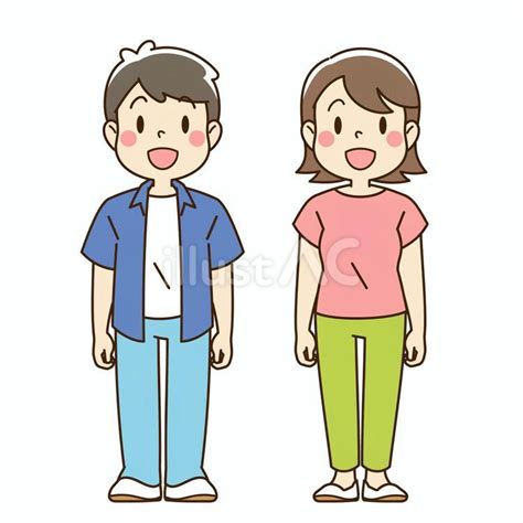 10代の男女全身イラスト No 25555875｜無料イラスト・フリー素材なら「イラストac」