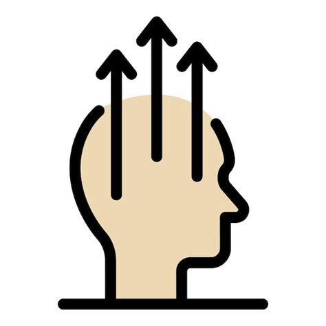 Tres Flechas Del Icono De La Cabeza Contorno De Tres Flechas Del Icono Del Vector De La Cabeza