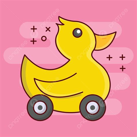 Duck Toy Background Cute Illustration Vector Background Cute