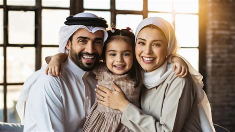 Una Familia Posa Para Una Foto Con Una Chica Y Un Hombre Sonriendo Imagen Premium Generada Con Ia