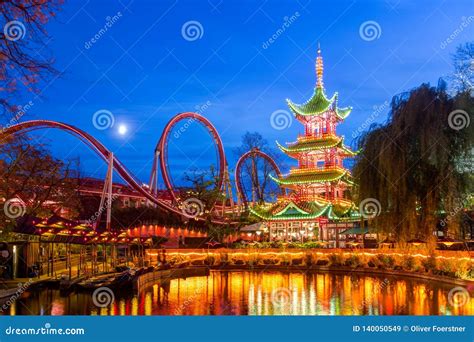 Tivoli Gardens In Copenhagen Denmark Editorial Stock Image Image Of