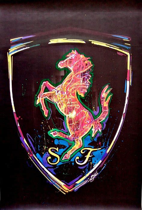Afbeeldingillustratie Logo Ferrari Pixel Art Degradation Catawiki