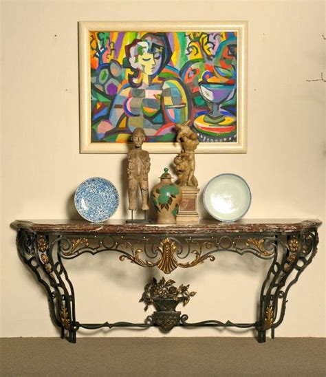 Louis Xv Iron And Marble Console C 1920 Tables Console And Hall