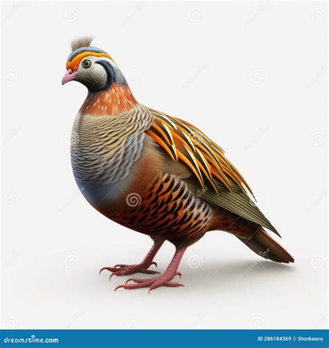 Realistic 3d Partridge Clipart With Multidimensional Shading Stock