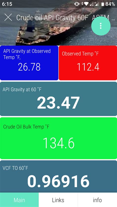 Crude Oil API Gravity Conversion To 60 Deg F And Volume Calculation App
