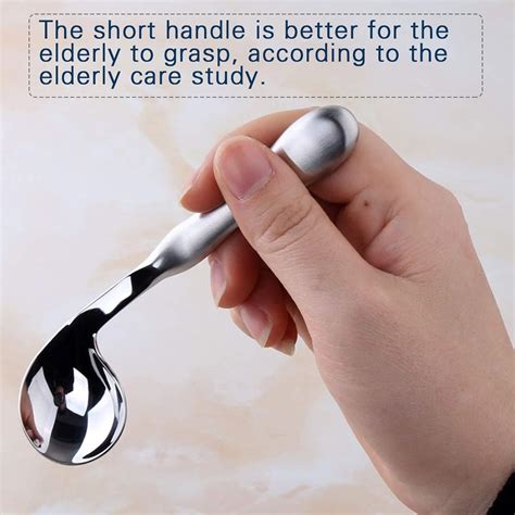 adaptive utensils 2pcs curved spoon set right handed angled spoons