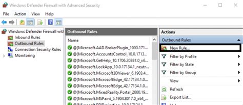 how to block an application from accessing the internet in windows 10