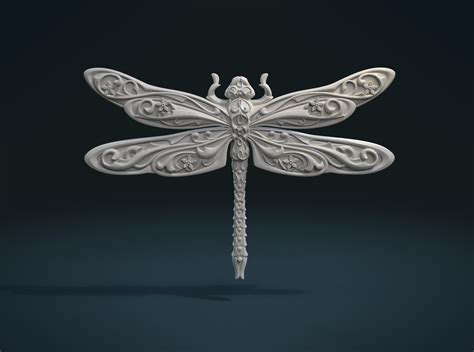 Download Stl File Dragonfly Relief 3d Print Design ・ Cults