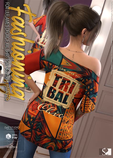 Fashioning For Dforce Xxl Shirt For Genesis 8 Females 3d Figure Assets