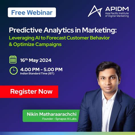 Predictive Analytics And Campaign Optimization With Me On May 16