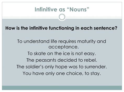 Ppt Infinitive Phrases Powerpoint Presentation Free Download Id 2745861