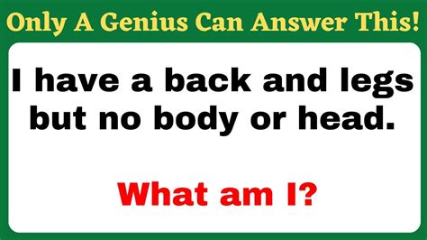 ONLY A GENIUS CAN ANSWER THESE 10 TRICKY RIDDLES Riddles Quiz With