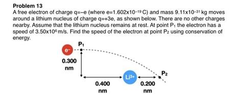 Solved Problem 13 Around A Lithium Nucleus Of Charge Q3e