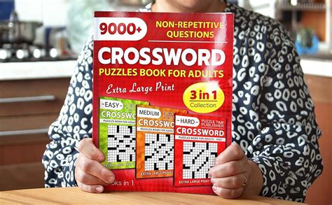 3 In 1 Collection Crossword Puzzles Book For Adults Eye Friendly Extra
