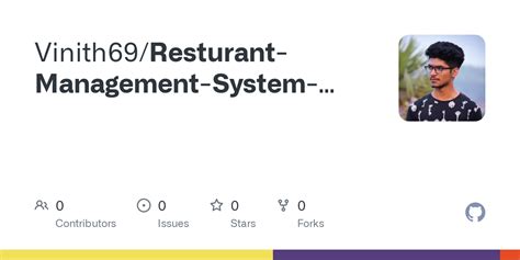 Github Vinith Resturant Management System Dbms Project