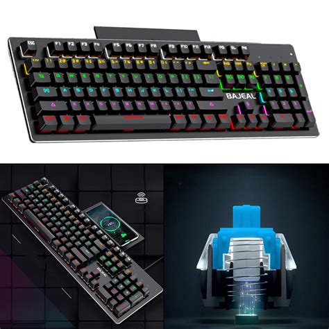 Mecánico Retroiluminado Por Led Para Juegos Con Cable Carga Inalámbrica