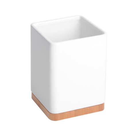 Porta utensilios de cocina Bote para utensilios cerámica y bambú Soporte utensilios cocina
